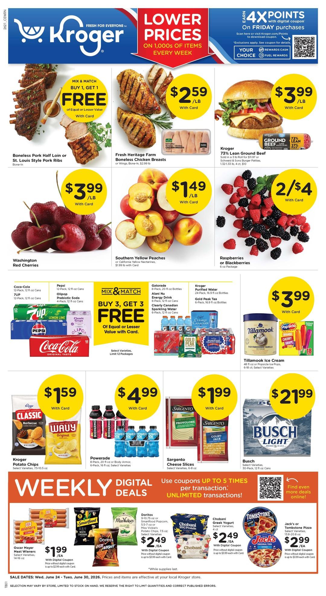 Kroger Weekly Ad Preview 6/24/26-6/30/26 | Find Weekly Deals